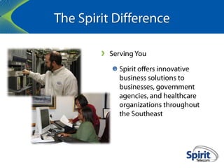 Catch the Spirit! -- Spirit Telecom | PPT