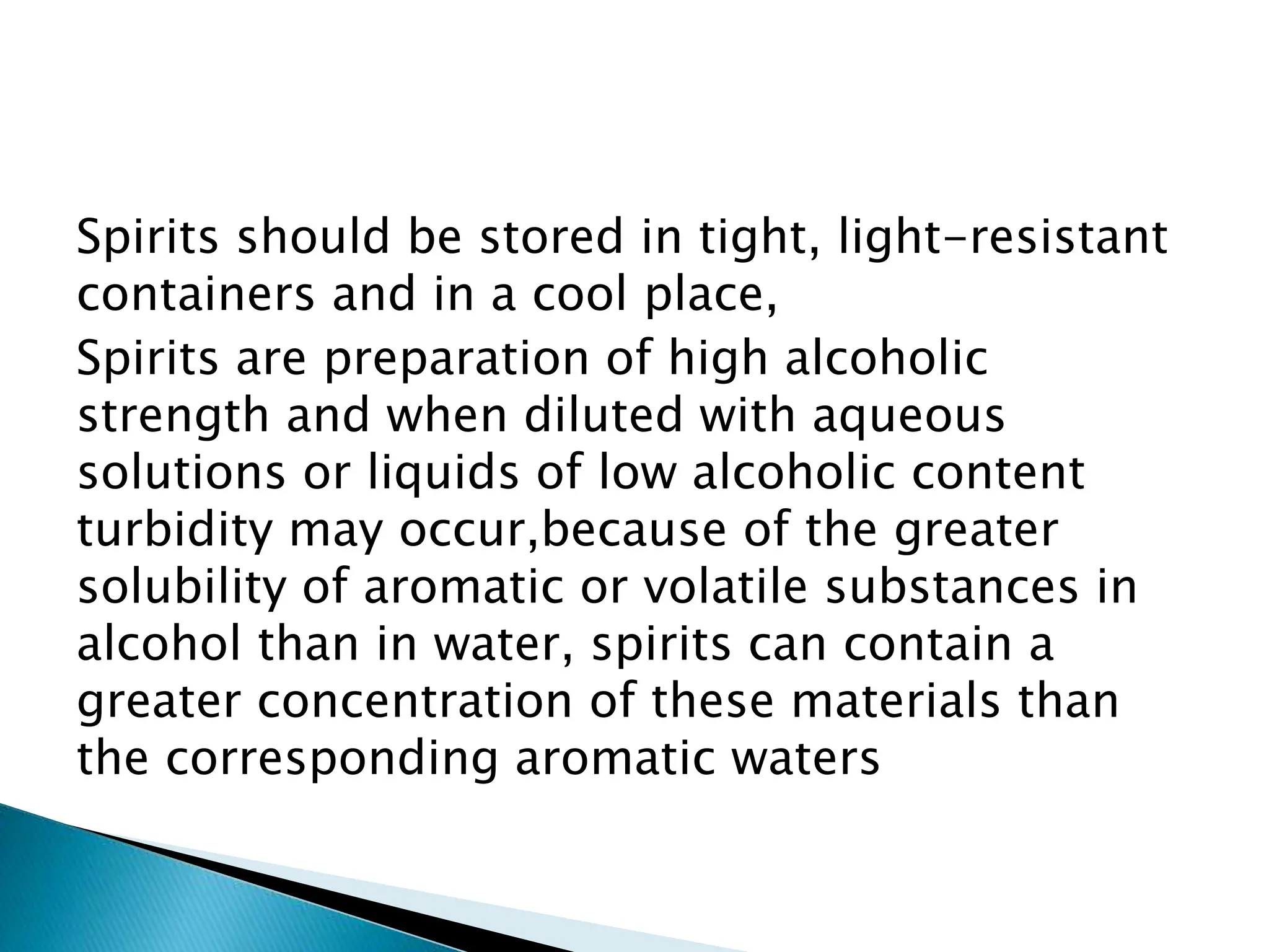 SPIRITS. And how is prepared for laboratory use | PPTX