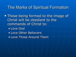 Spiritual Formation Comprehensive Plan | PPT
