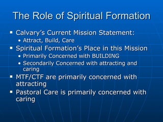 Spiritual Formation Comprehensive Plan | PPT | Spirituality | Religion ...
