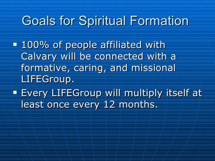 Spiritual Formation Comprehensive Plan Spiritual Formation Comprehensive Plan