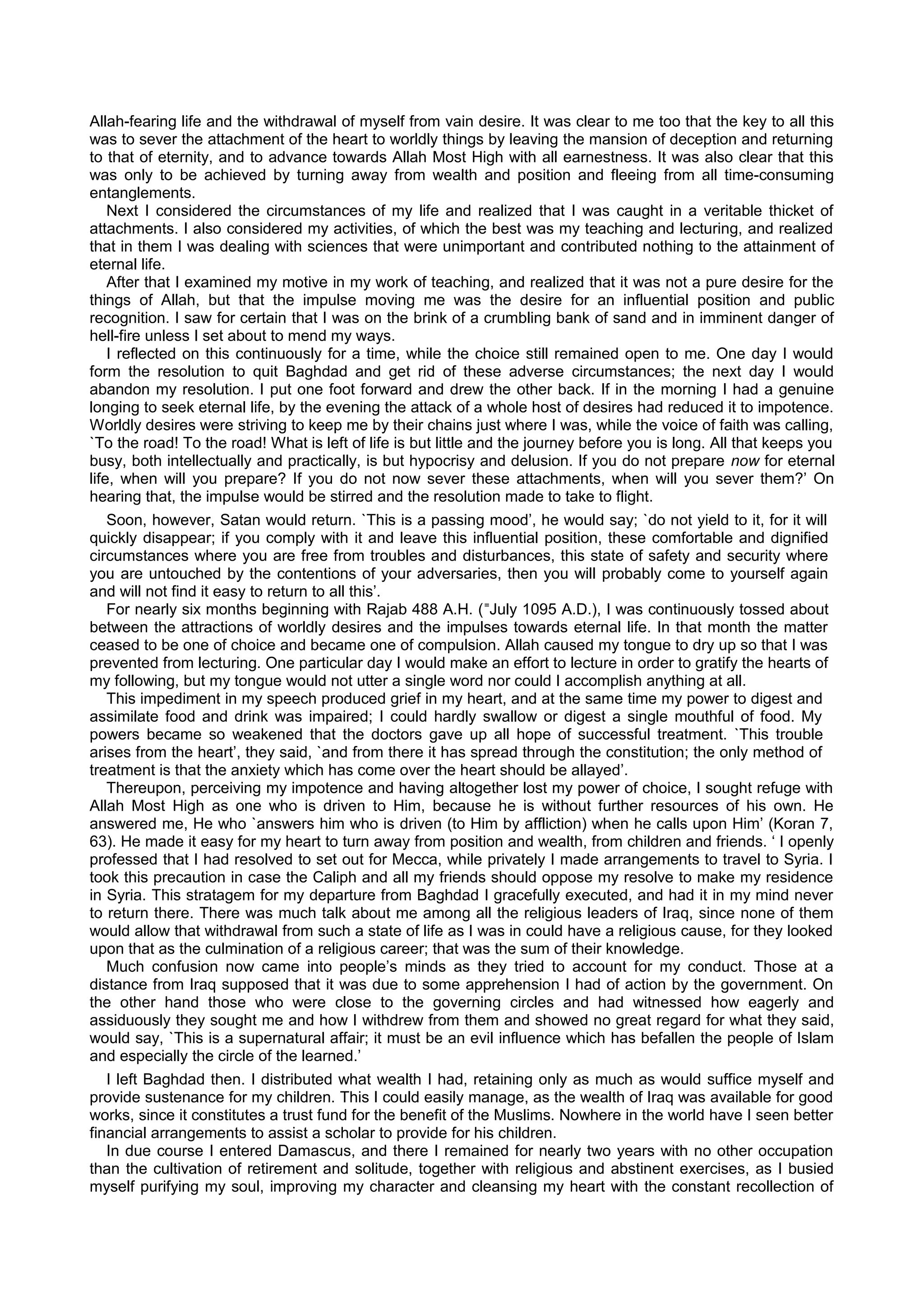 Spiritual roadmap-by-ghazali | DOC