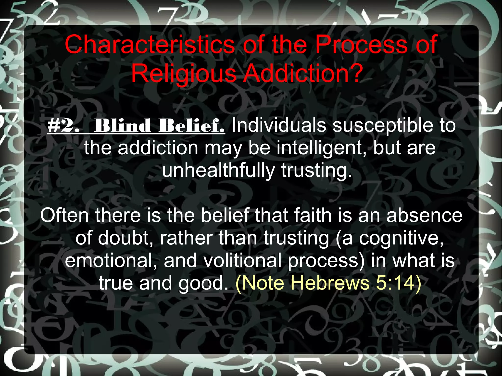 Spiritual Abuse 3: Religious Addiction | PPT