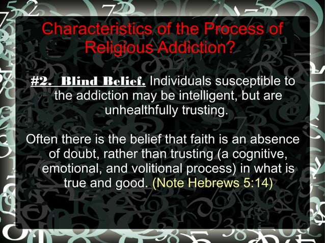 Spiritual Abuse 3: Religious Addiction | PPT