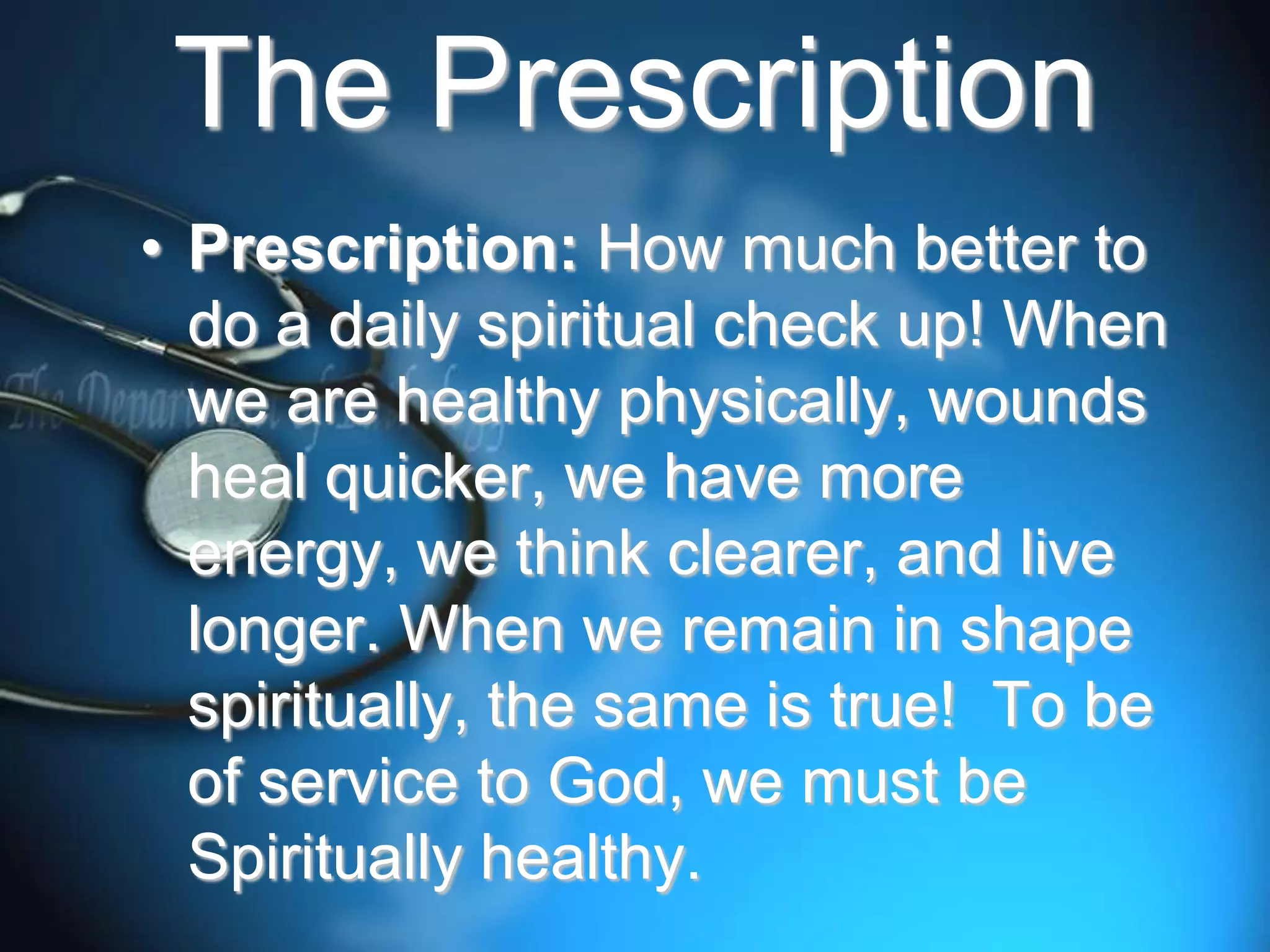 Spiritual Checkup | PPTX