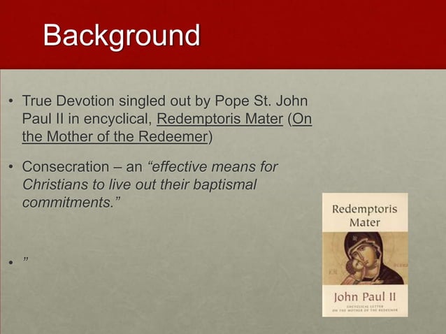 Spiritual Classics - de montfort's True Devotion | PPT