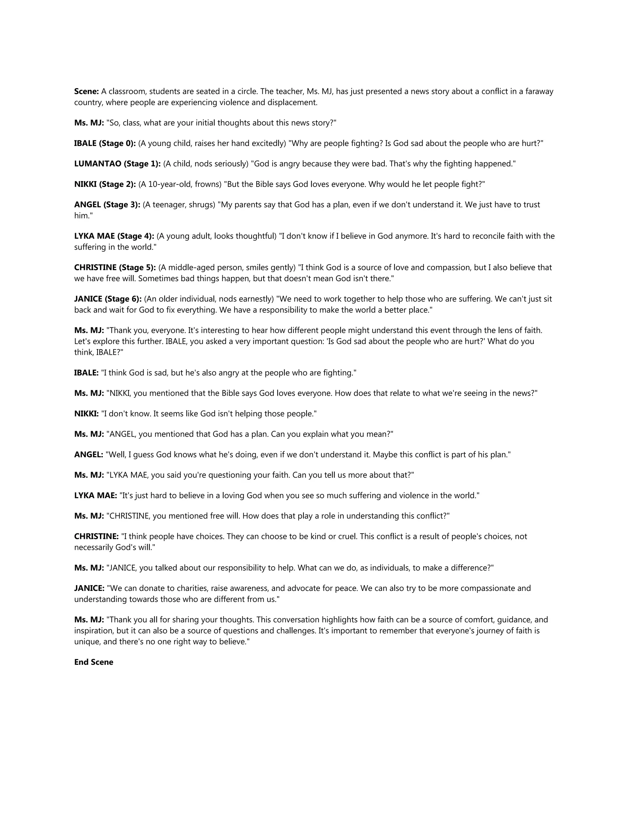 SPIRITUAL DEVELOPMENT SCRIPT AND A SCENE | PDF | Free Download