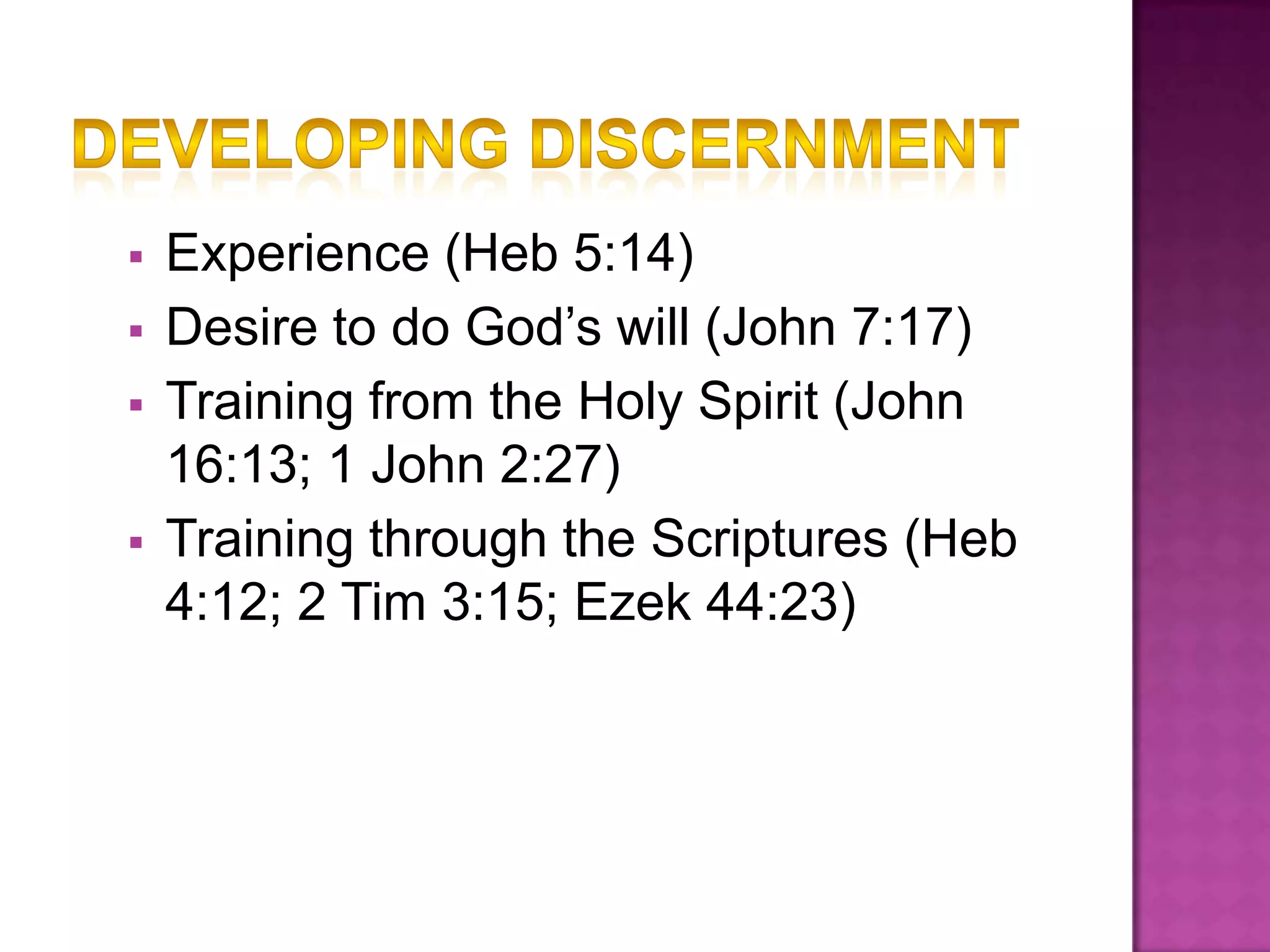 Spiritual Discernment | PPTX
