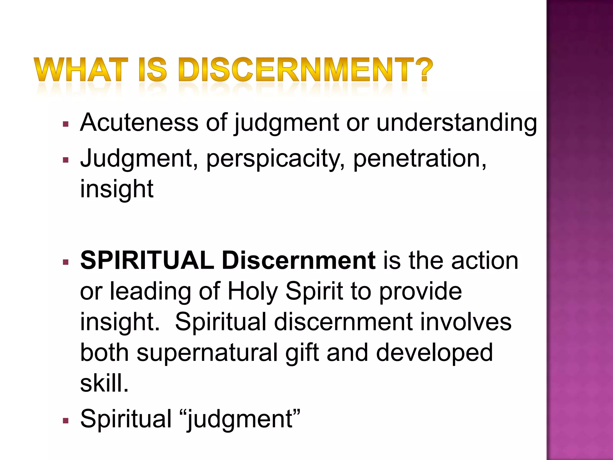Spiritual Discernment | PPTX