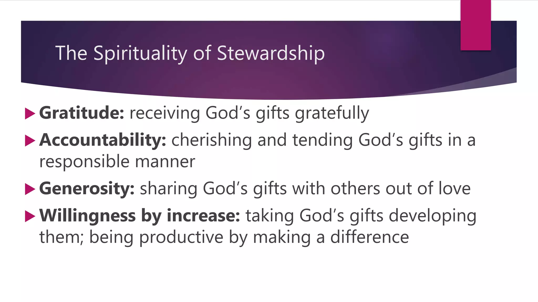 Stewardship - Spiritual Disciplines | PPTX