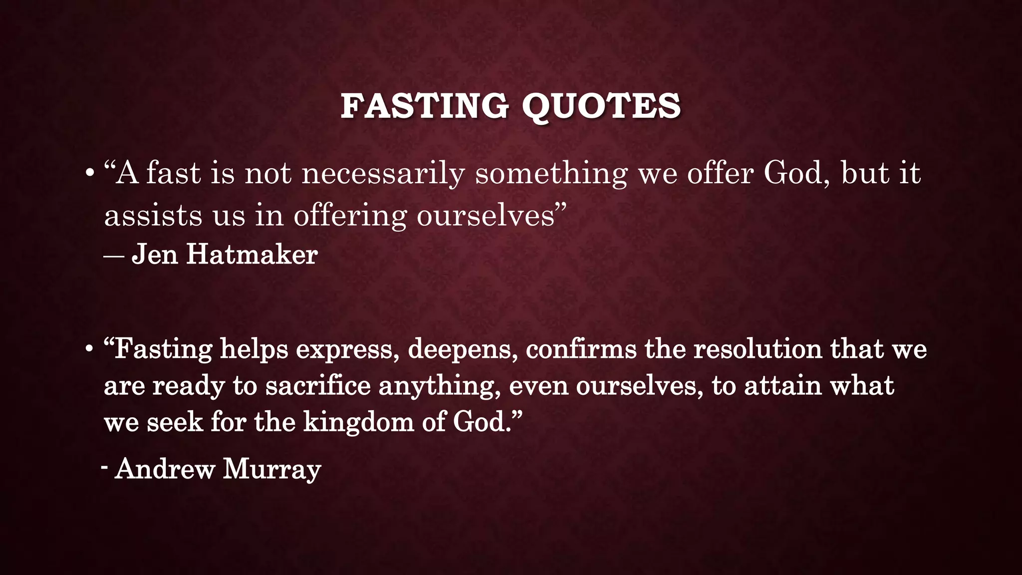 Fasting - Spiritual Disciplines | PPTX