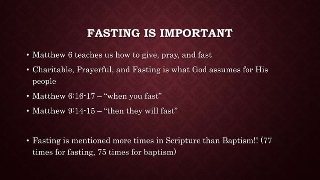 Fasting - Spiritual Disciplines | PPTX