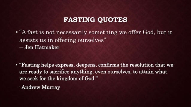 Fasting - Spiritual Disciplines | PPTX
