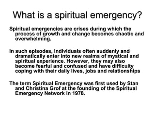 Spiritual Emergencies | PPT