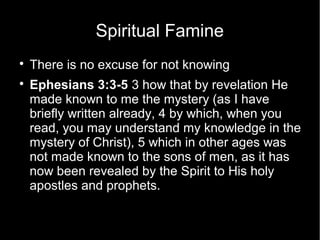 Spiritual famine | PPT