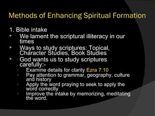 Spiritual formation for leaders in the church rev musyimi | PPT