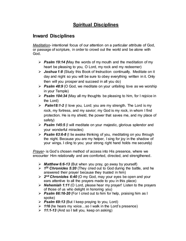 Spiritual Formation Plan Worksheet | DOCX
