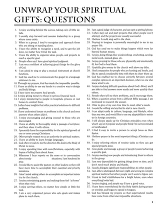 Spiritual Gifts Test Skyline | PDF | Spirituality | Religion & Spirituality