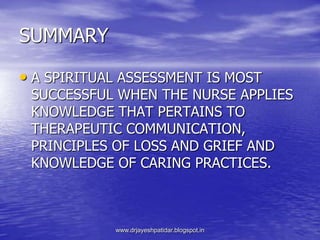 Spiritual Health Examples