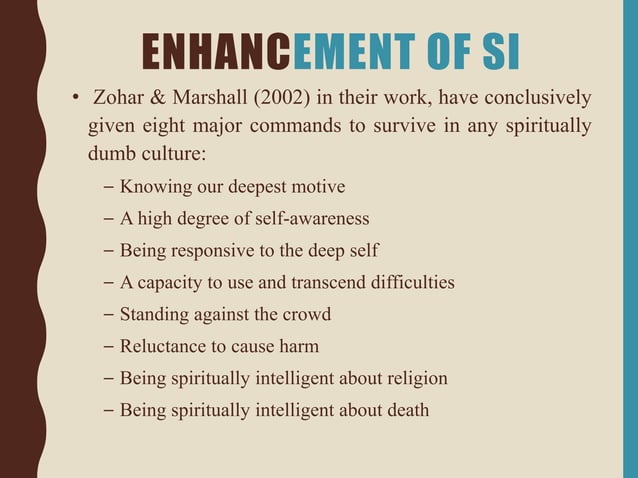 Spiritual intelligence | PPTX