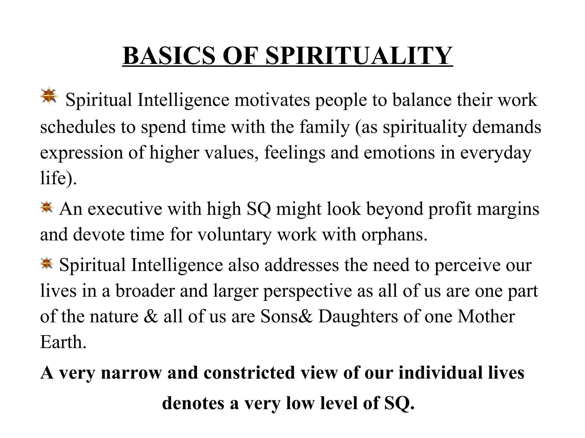 Spiritual Intelligence and motivation in daily life | PPT