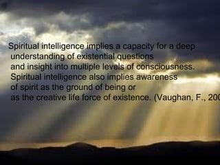 Spiritual intelligence enhancement and stress management | PPT