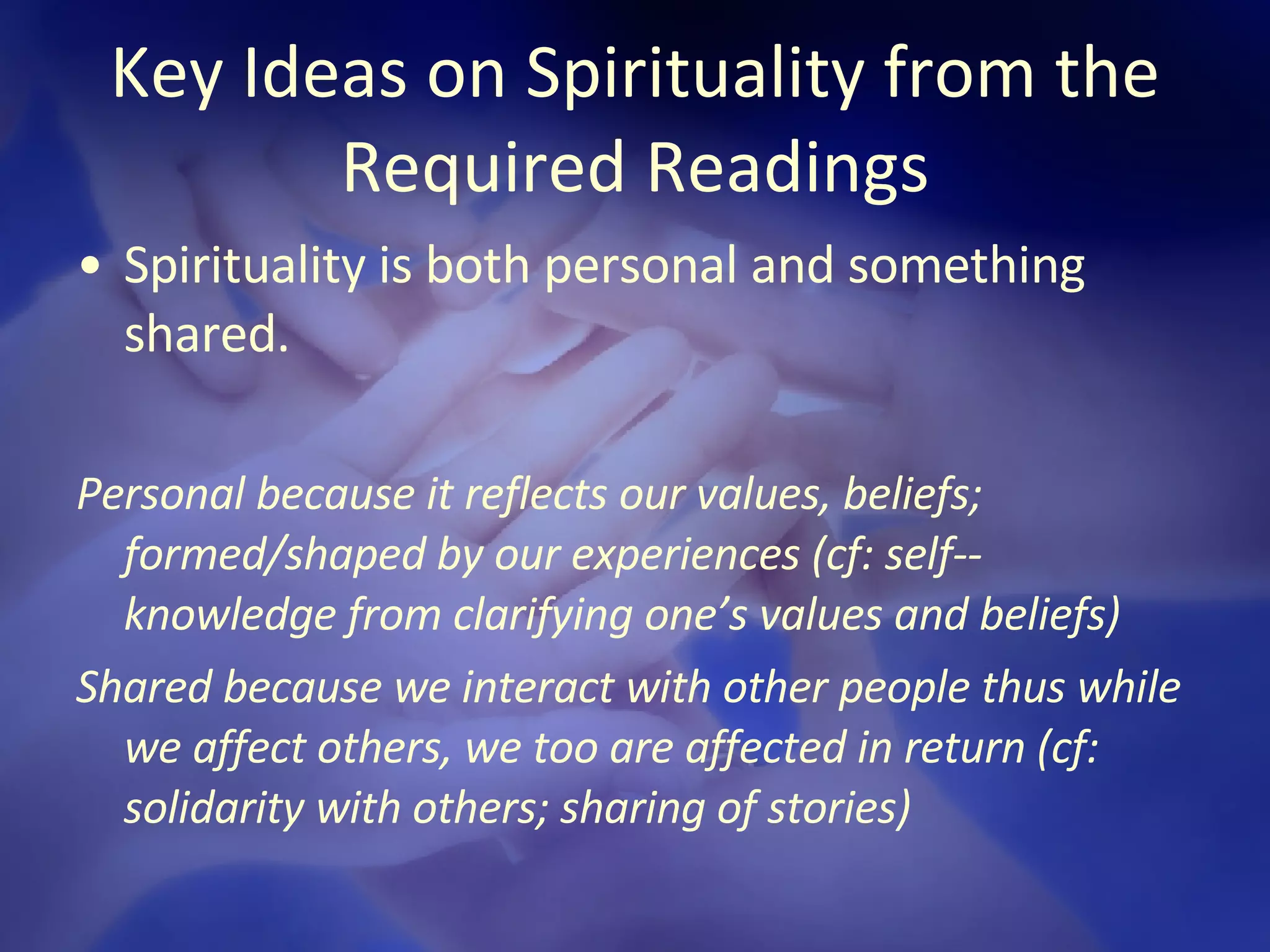 Spirituality: Beyond Religion | PPT | Spirituality | Religion ...