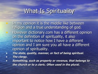 Spirituality | PPT