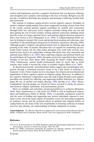Spirituality And Resilience In Trauma Victims | PDF | Brain and Nervous System Disorders ...