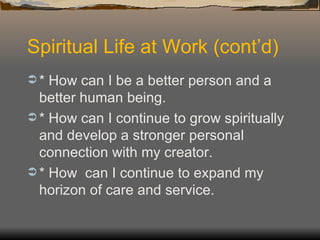 Spirituality in Workplace | PPT