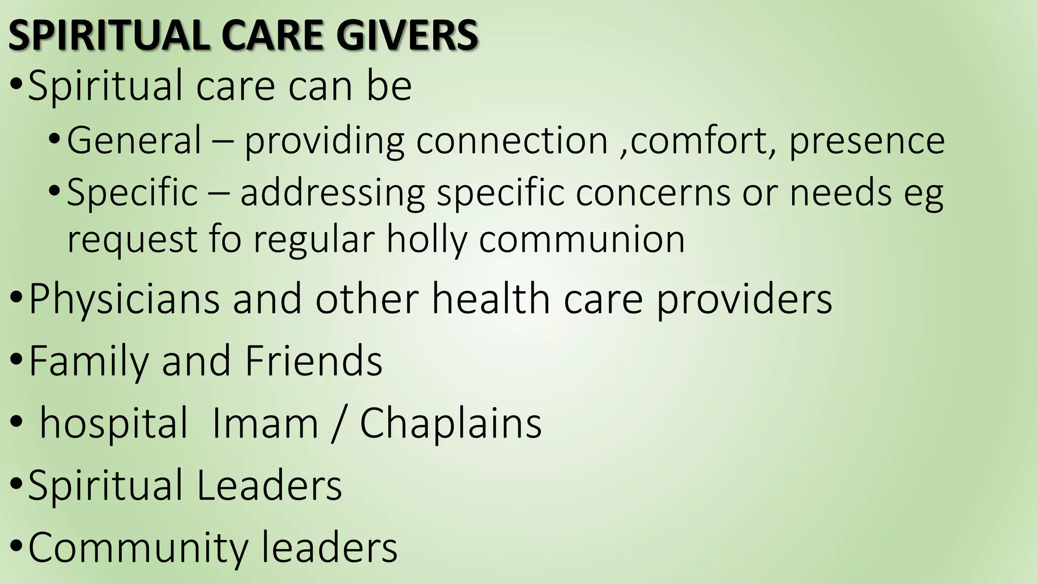 Spirituality and religion in health care | PPTX