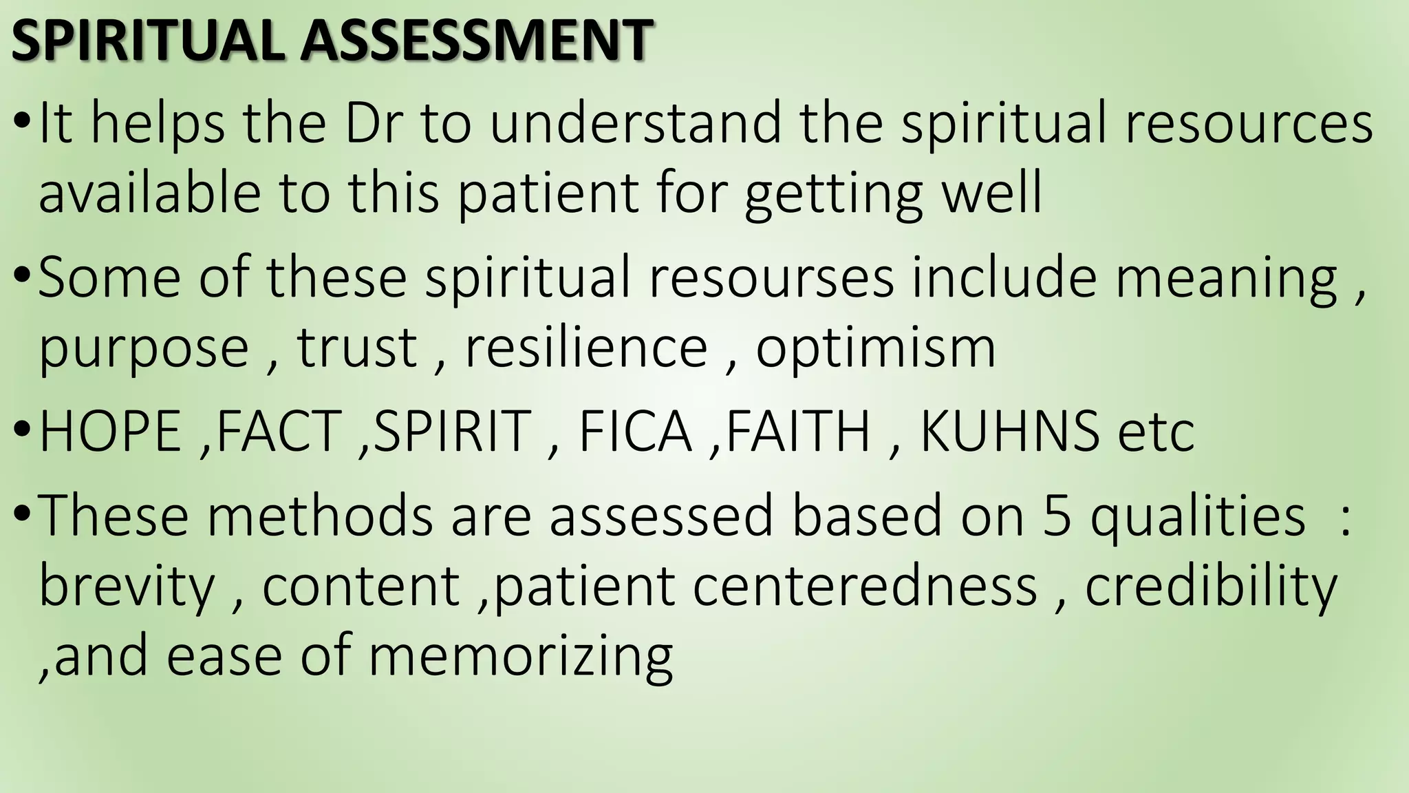 Spirituality and religion in health care | PPTX