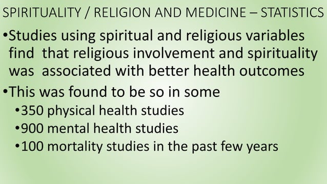 Spirituality and religion in health care | PPTX | Christianity ...