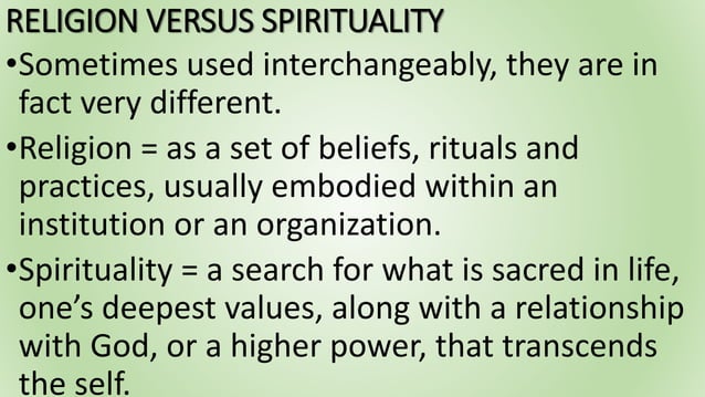Spirituality and religion in health care | PPTX | Christianity ...