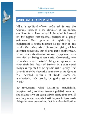Spirituality In Islam | PDF