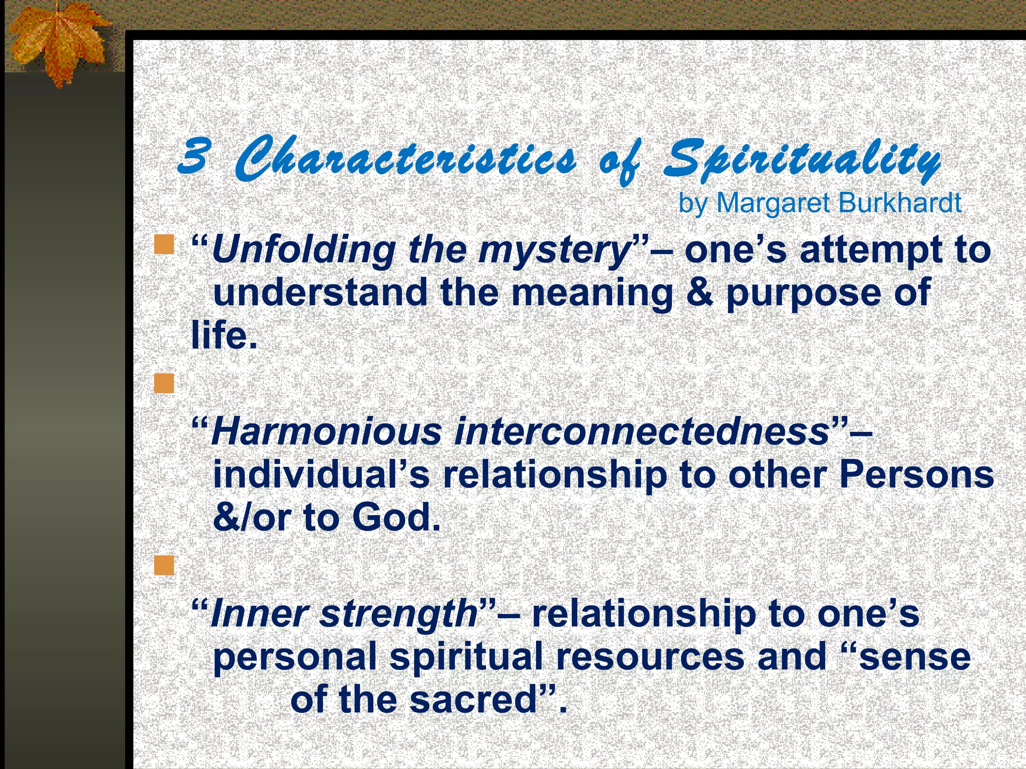 Spirituality in nursing | PPT