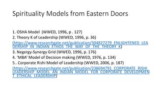 Spirituality Models for Management and Leadership | PPTX