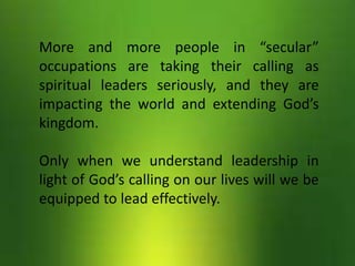 Spiritual Leadership | PPTX
