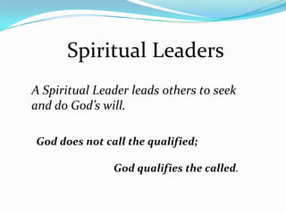 Spiritual Leadership for Church Leaders by Joan S. Gray--- A ...