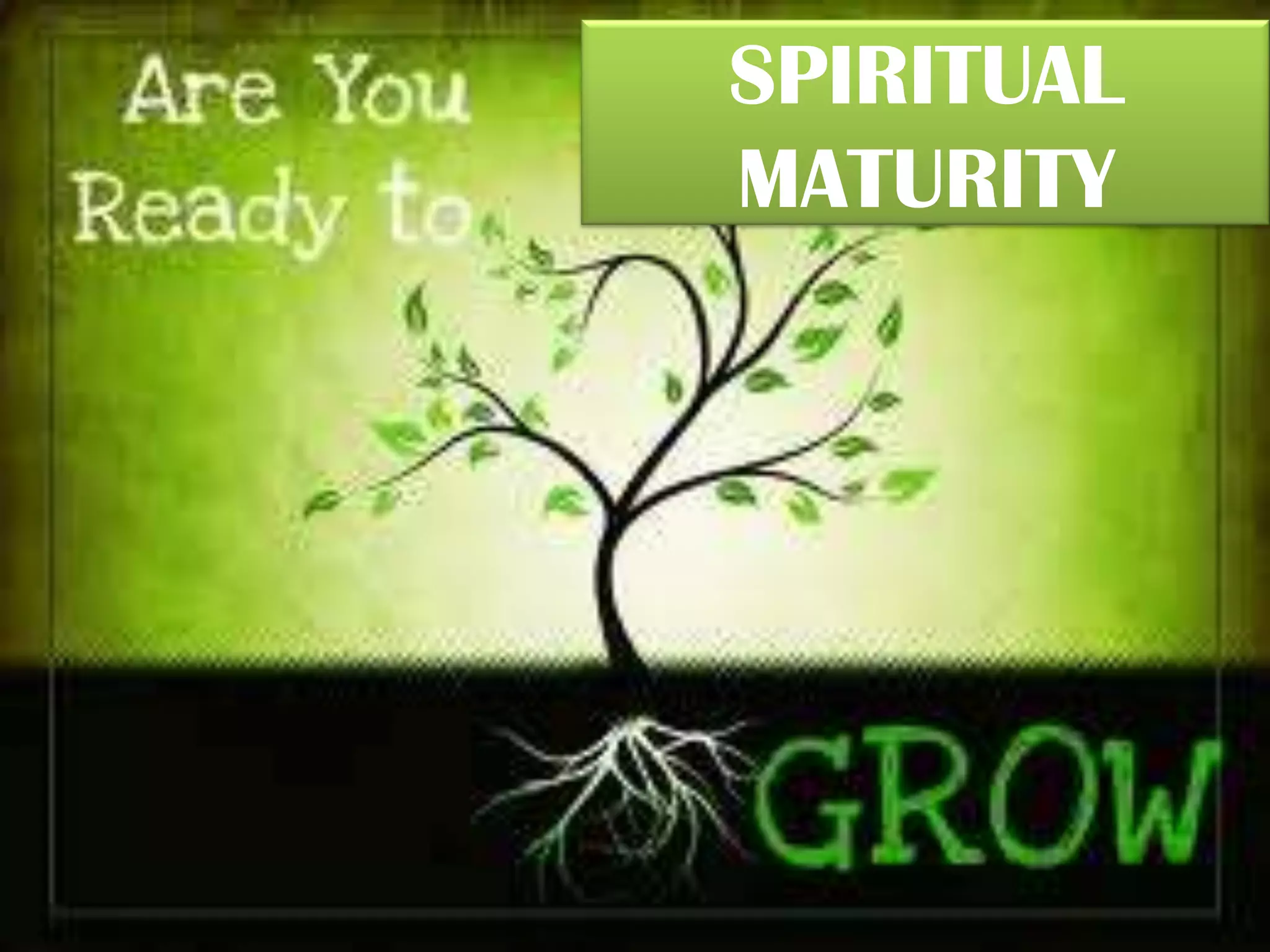 Spiritual Maturity | PPTX