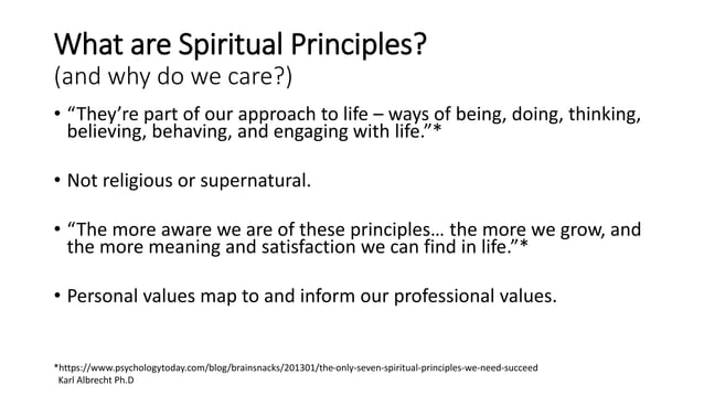Spiritual Principles for Developers | PPT