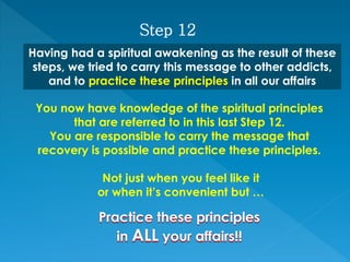 Spiritual Principles of the 12 Steps Slide Show | PPSX