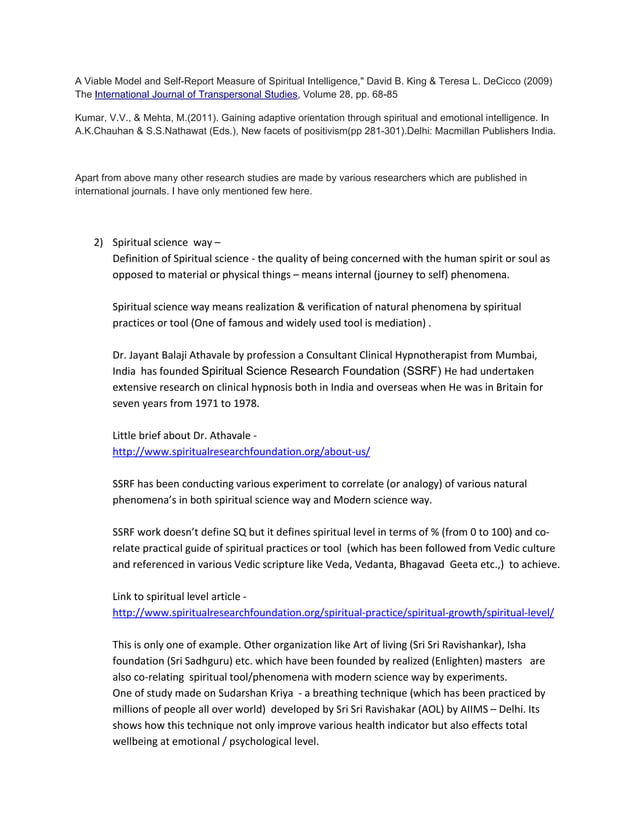 Spiritual quotient | PDF