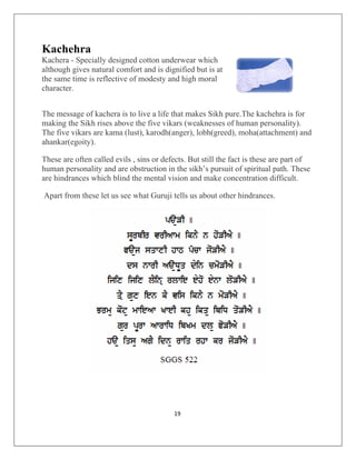 Spiritual significance of_ five_ kakars | PDF | Spirituality | Religion ...