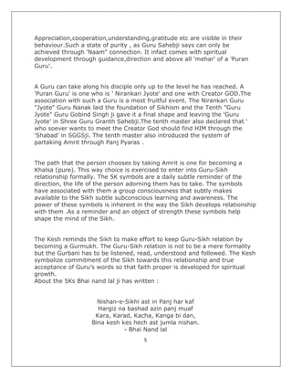 Spiritual significance of_ five_ kakars | PDF | Spirituality | Religion ...