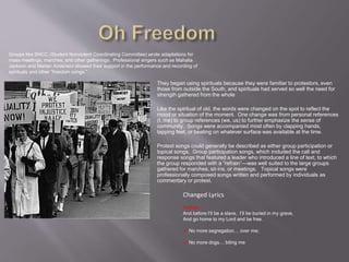 The Role of the Spiritual in the Civil Rights Movement | PPT