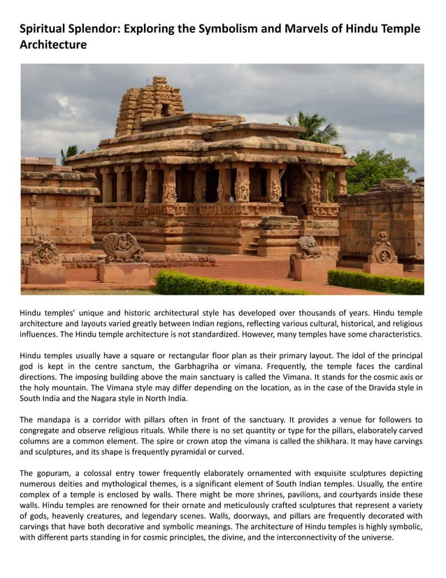 Spiritual Splendor_ Exploring the Symbolism and Marvels of Hindu Temple ...