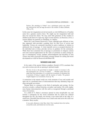 Spiritual Touchstones: Childhood Spiritual Experiences in the ...