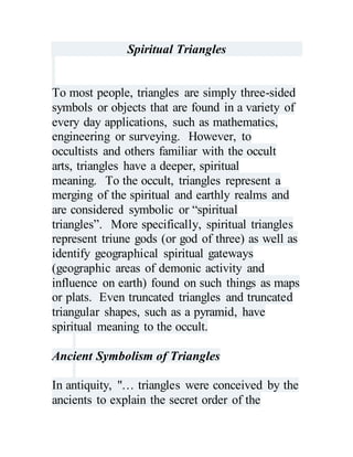 Spiritual triangles.. | DOCX | Spirituality | Religion & Spirituality