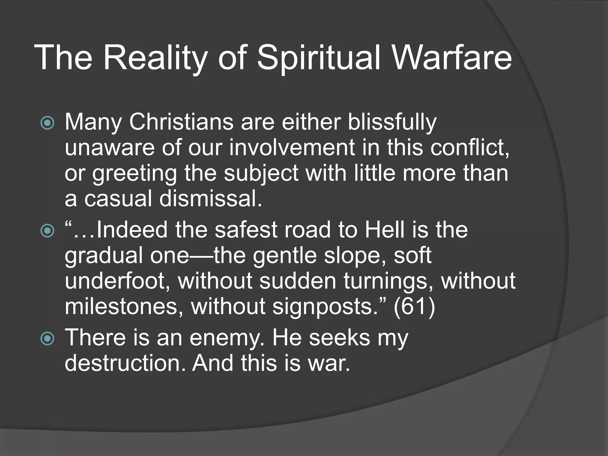 Spiritual warfare: Introductory Considerations | PPTX